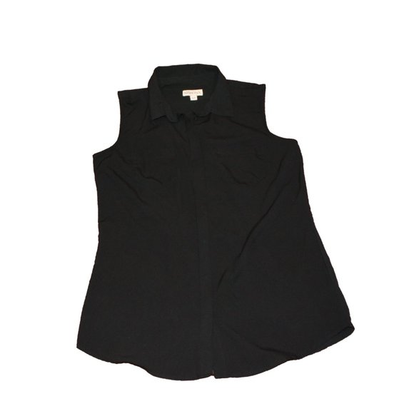Merona | Tops | Merona Womens Black Sleeveless Blouse Size Medium ...